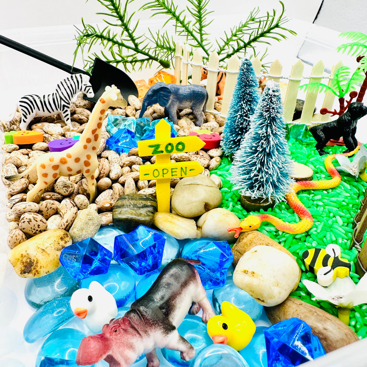 Zoo Sensory Bin – Poppy and Pine Creations